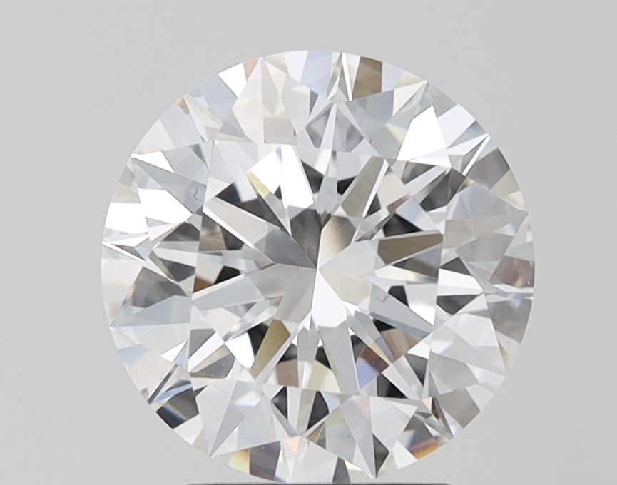 2.46 Carat Round Shaped Excellent Cut F-VS1 GIA Certified Lab Grown ...